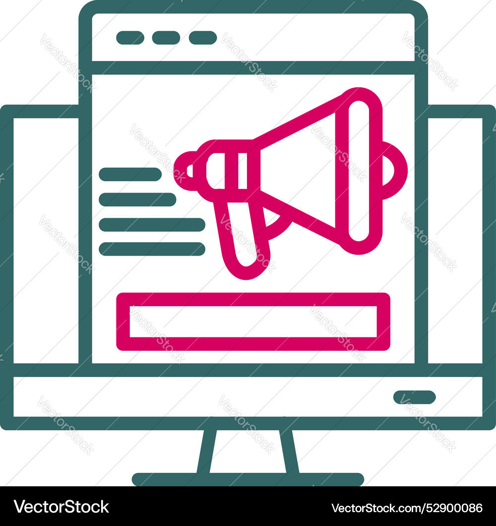 Digital markiting icon design Royalty Free Vector Image