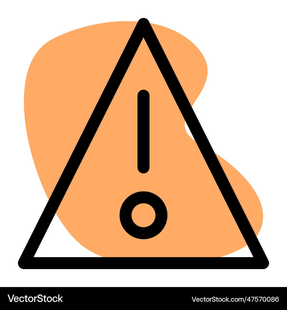 Exclamation mark denoting the alert warning Vector Image