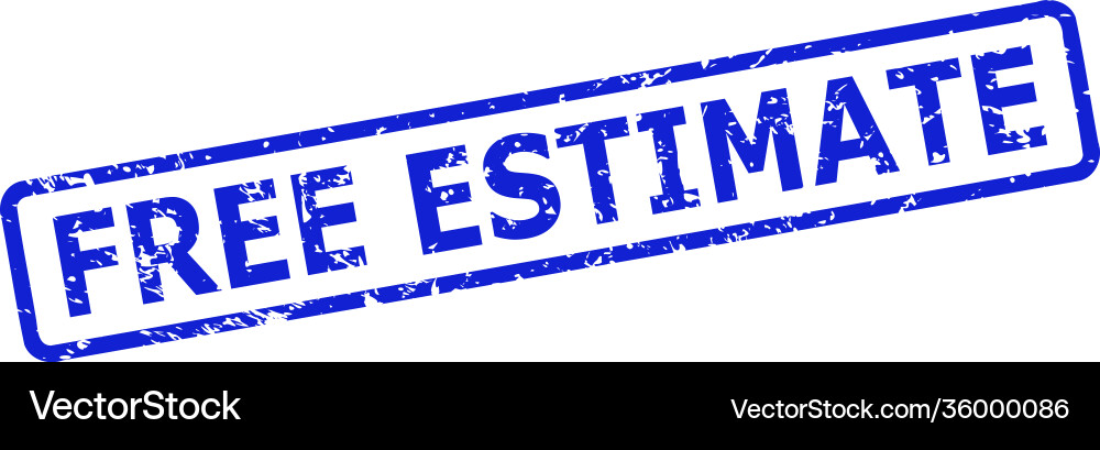 Free estimate stamp with rubber texture Royalty Free Vector