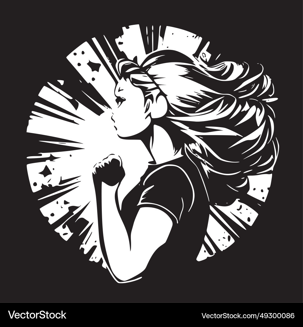 Girl power - minimalist and flat logo Royalty Free Vector