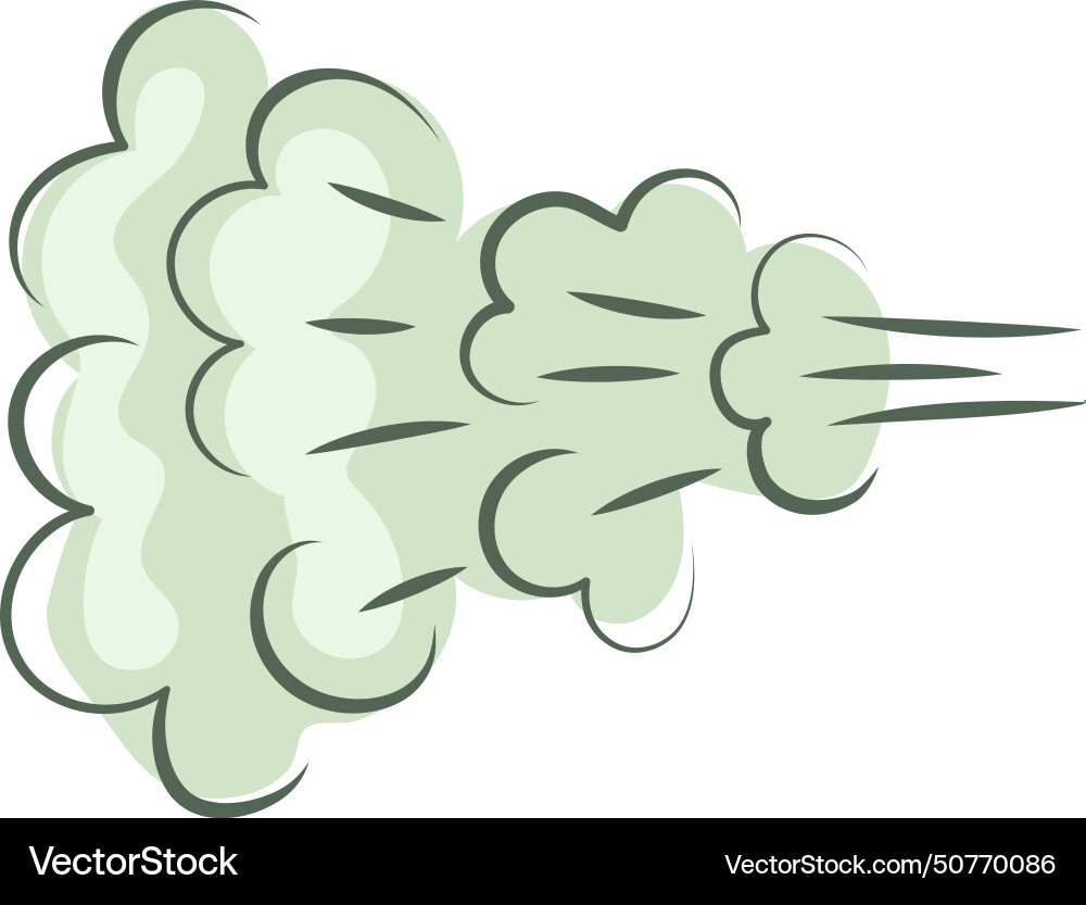 Green Fart Comic Effect Royalty Free Vector Image