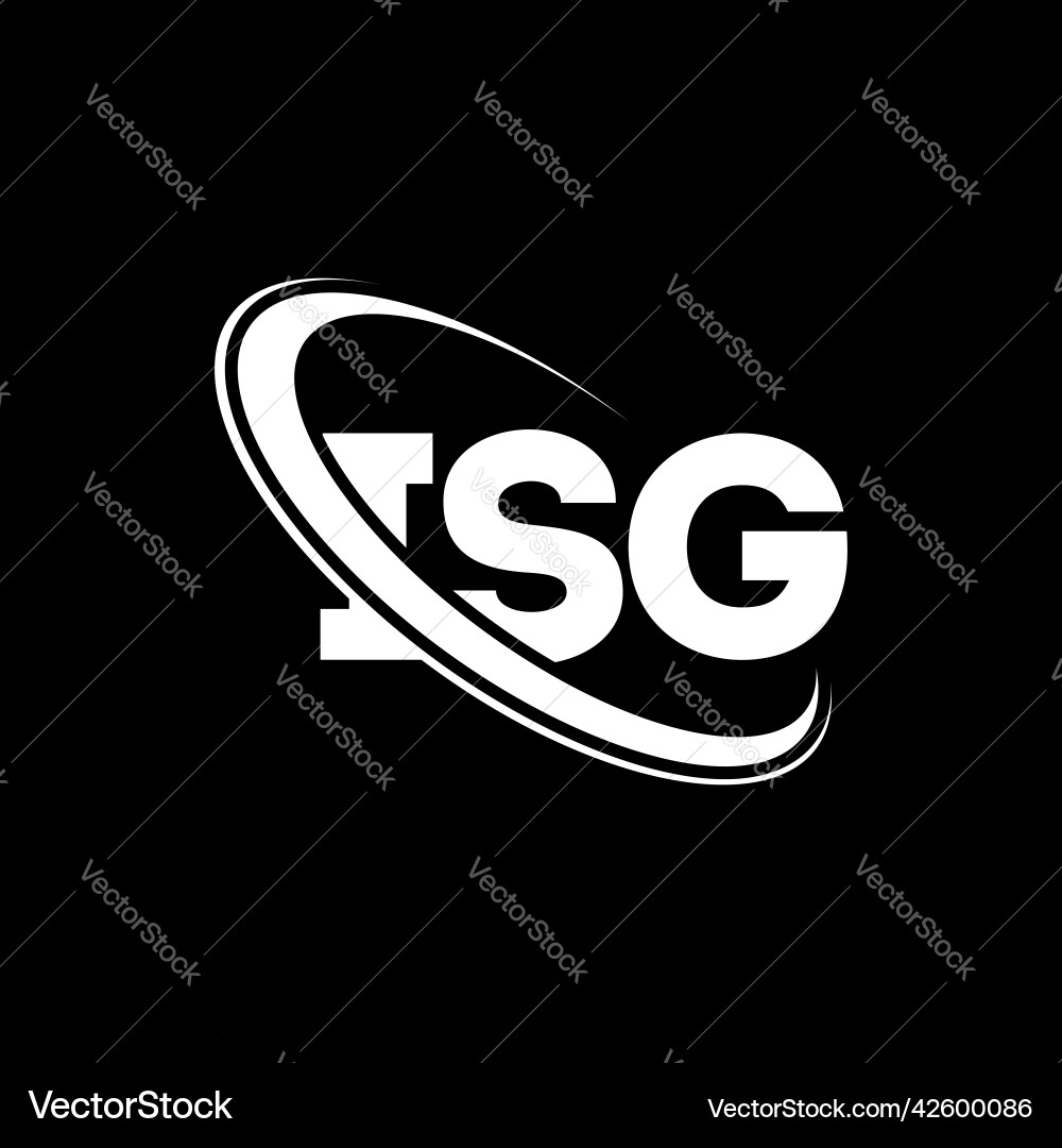 Isg logo letter design Royalty Free Vector Image