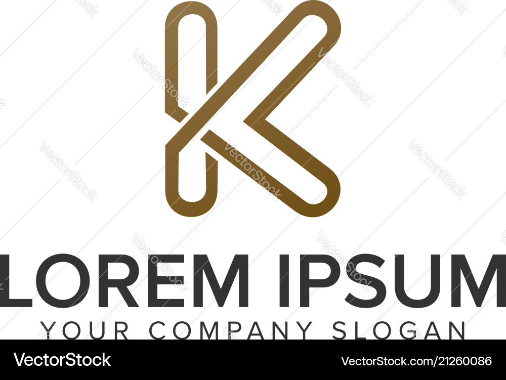 Luxury letter k logo Royalty Free Vector Image