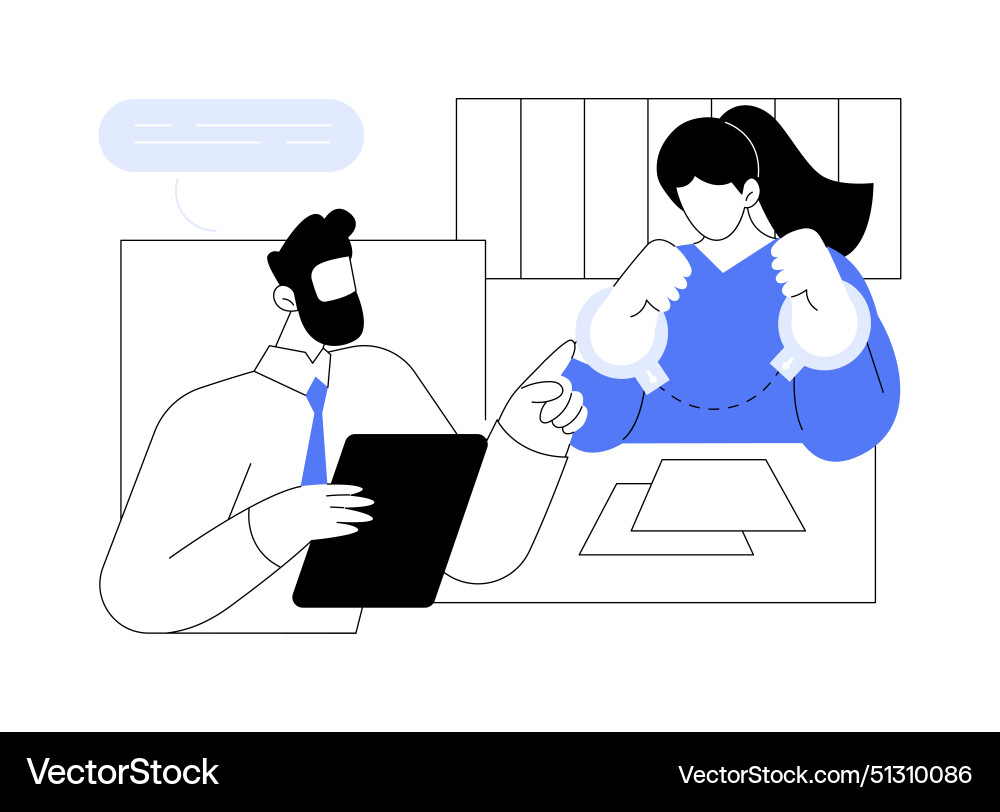 Meeting arrested client isolated cartoon Vector Image