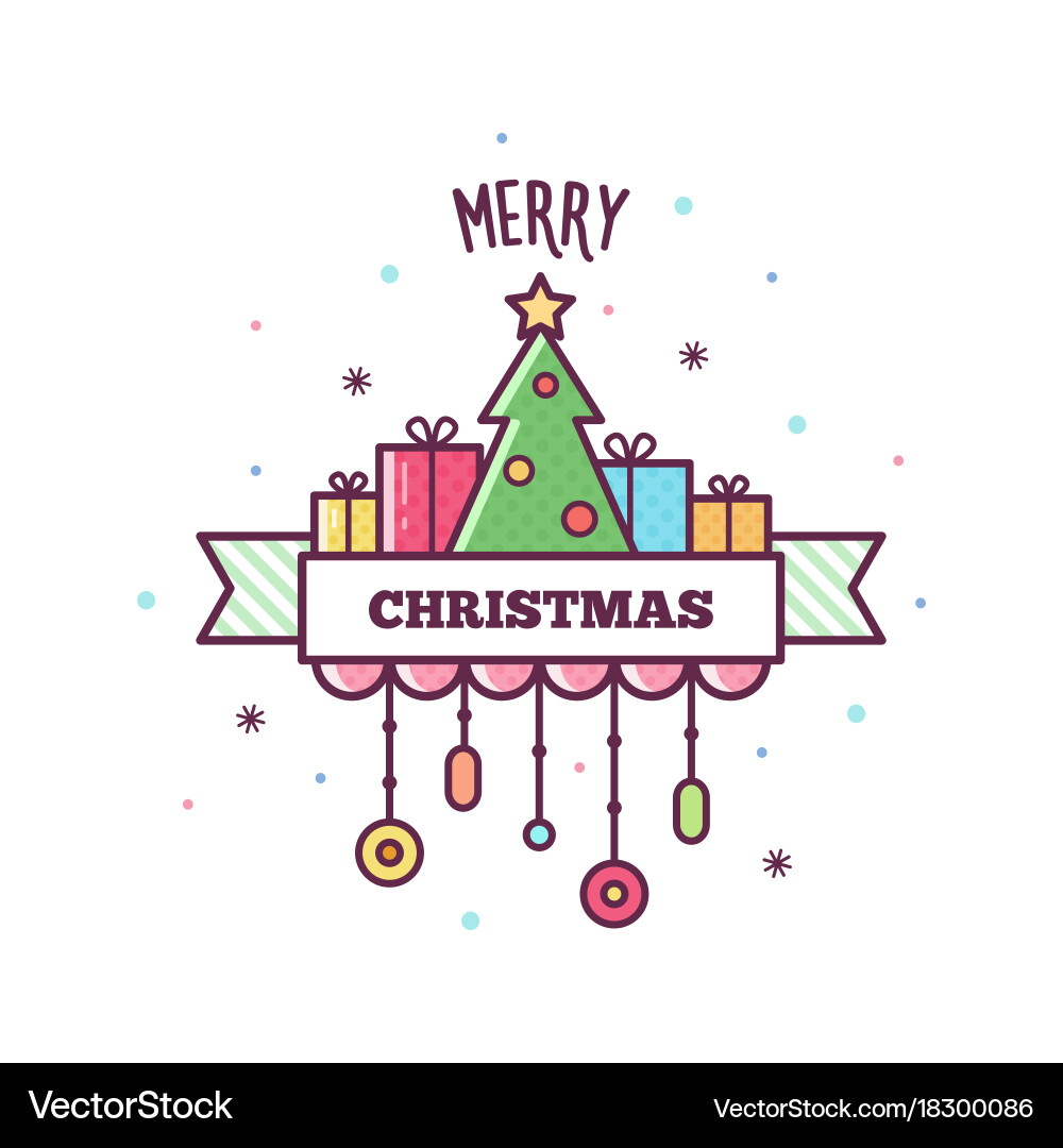Merry christmas Royalty Free Vector Image - VectorStock