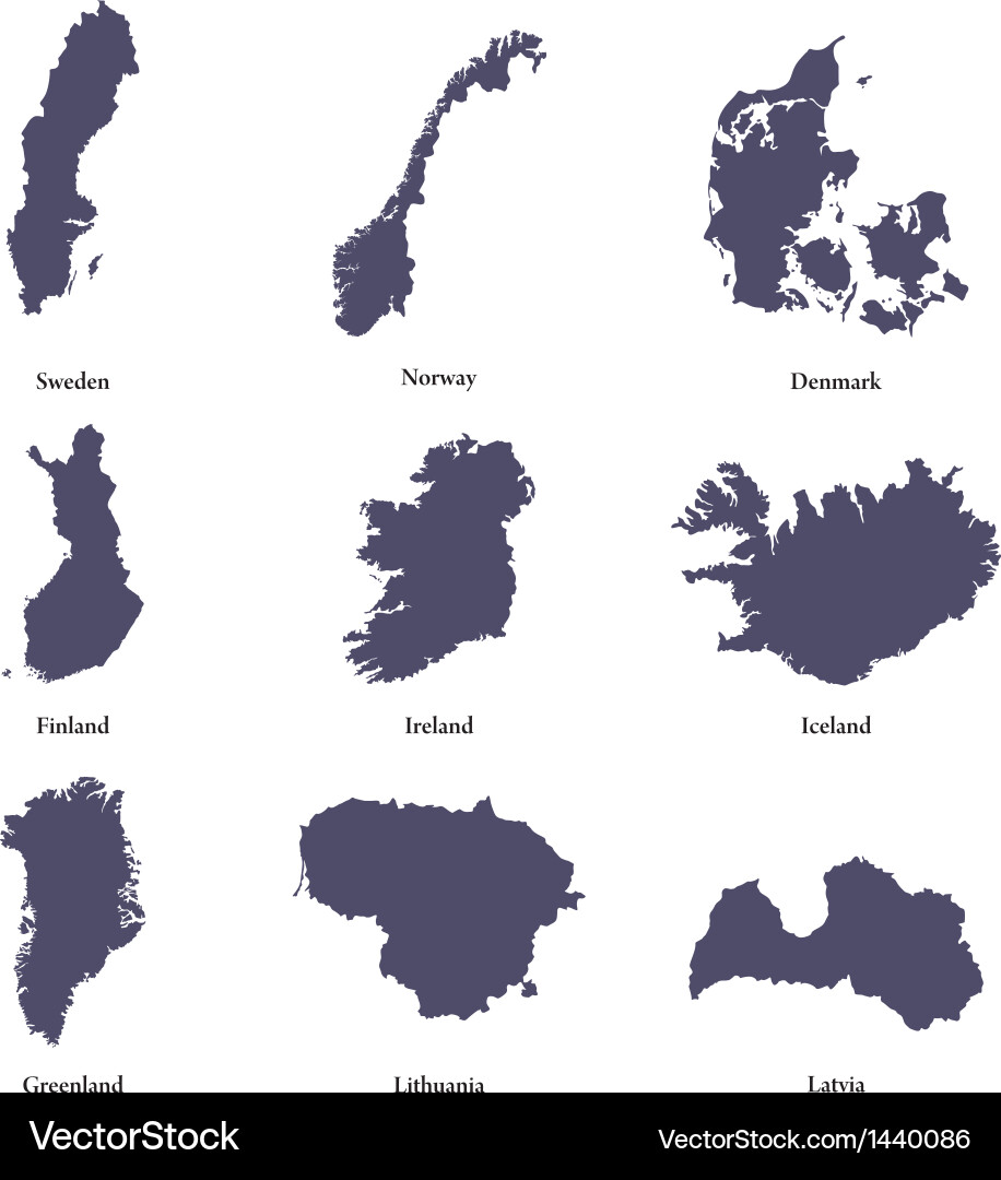 Northern europe Royalty Free Vector Image - VectorStock
