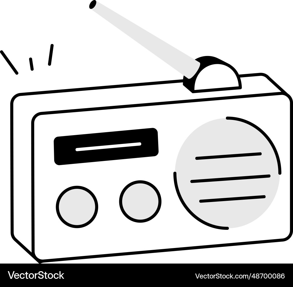 Radio set Royalty Free Vector Image - VectorStock