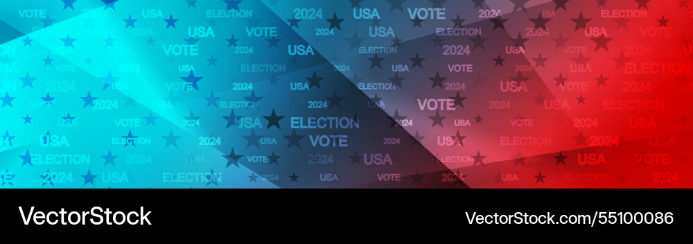 Red Blue Abstract Election Banner Royalty Free Vector Image