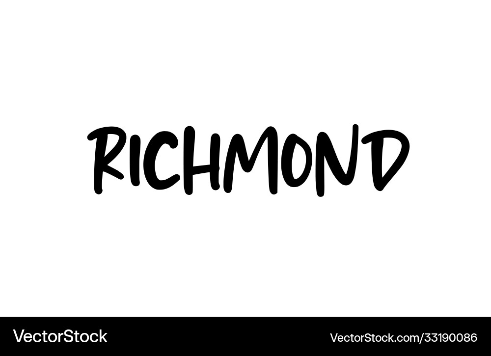 Richmond city handwritten typography word text Vector Image