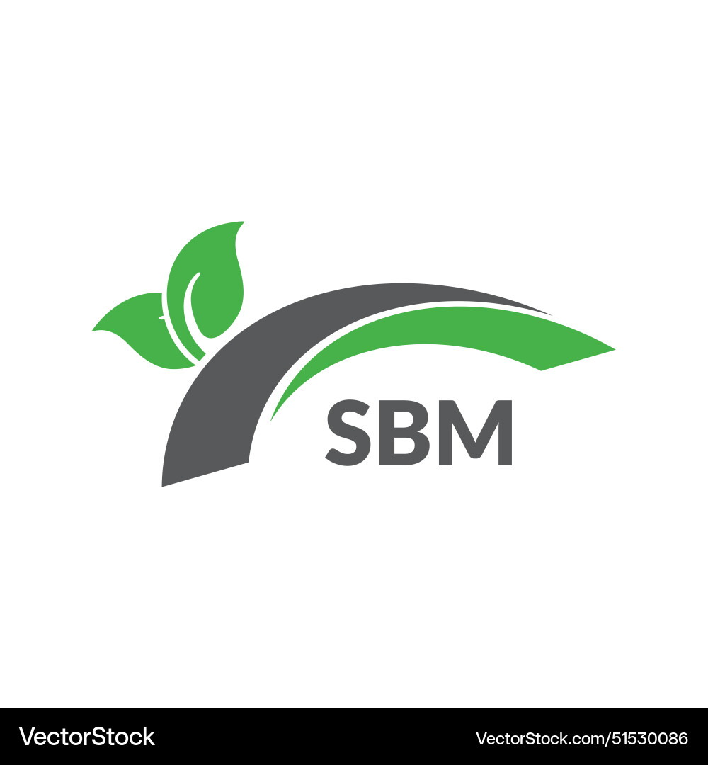 Sbm letter logo design on white background Vector Image