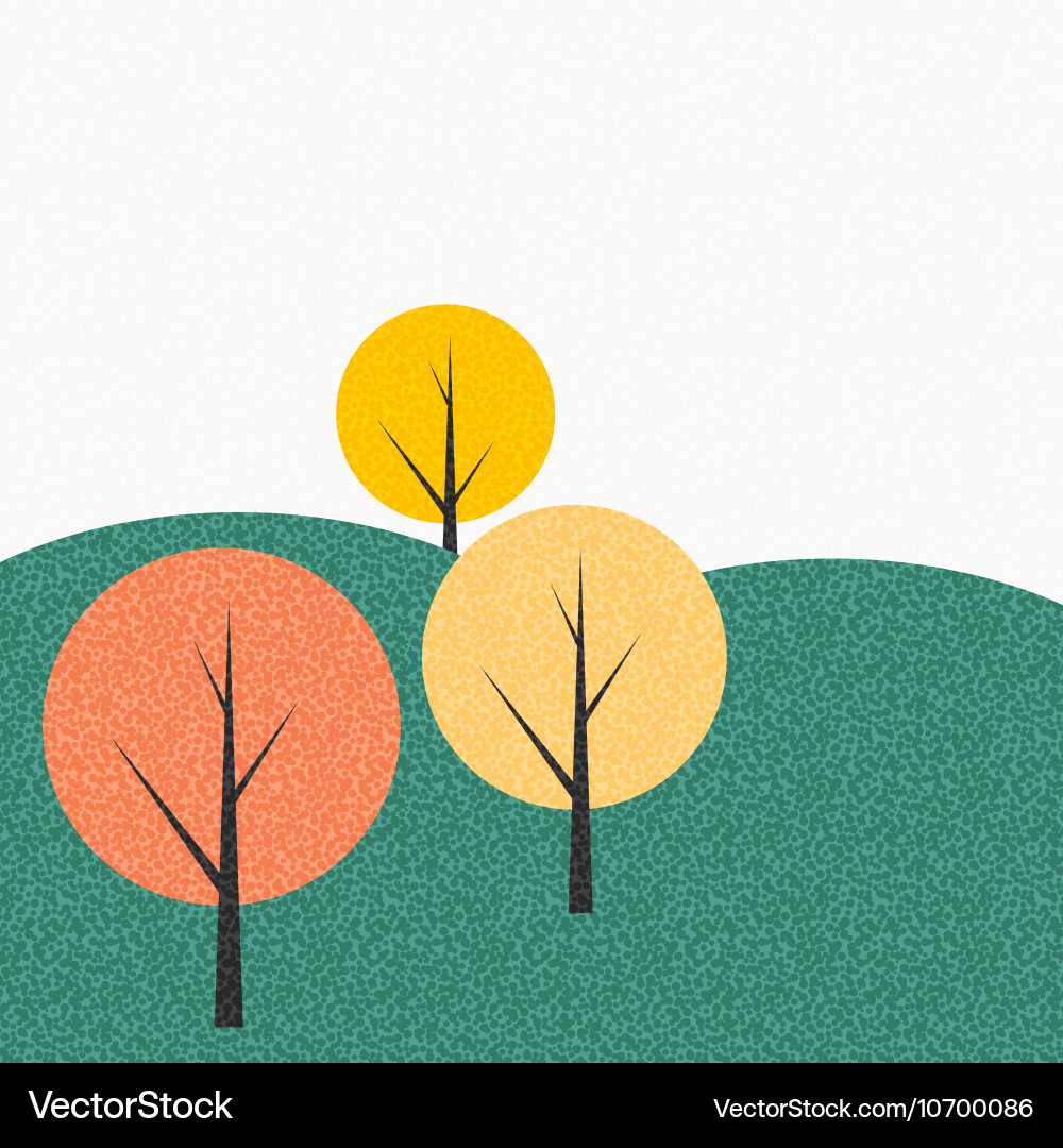 Simple autumn tree background Royalty Free Vector Image