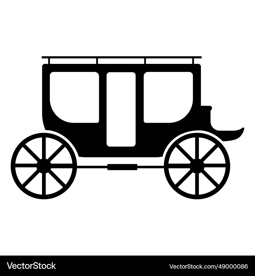 Simple carriage Royalty Free Vector Image - VectorStock