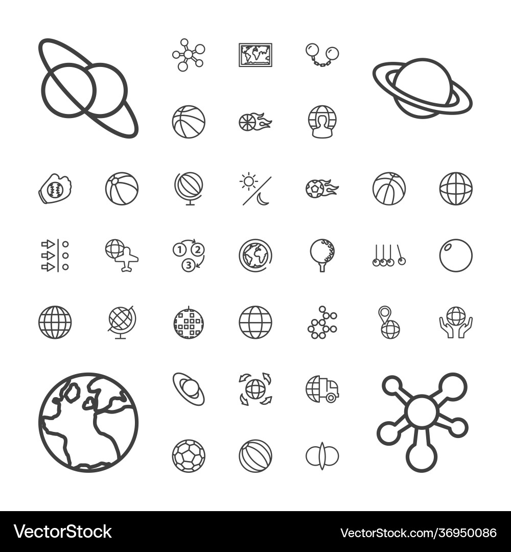 Sphere Icons Lizenzfreies Vektorbild - VectorStock