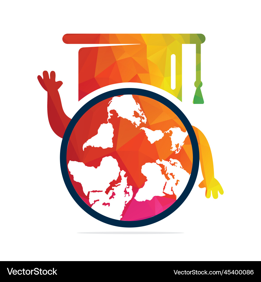 Study abroad logo design Royalty Free Vector Image