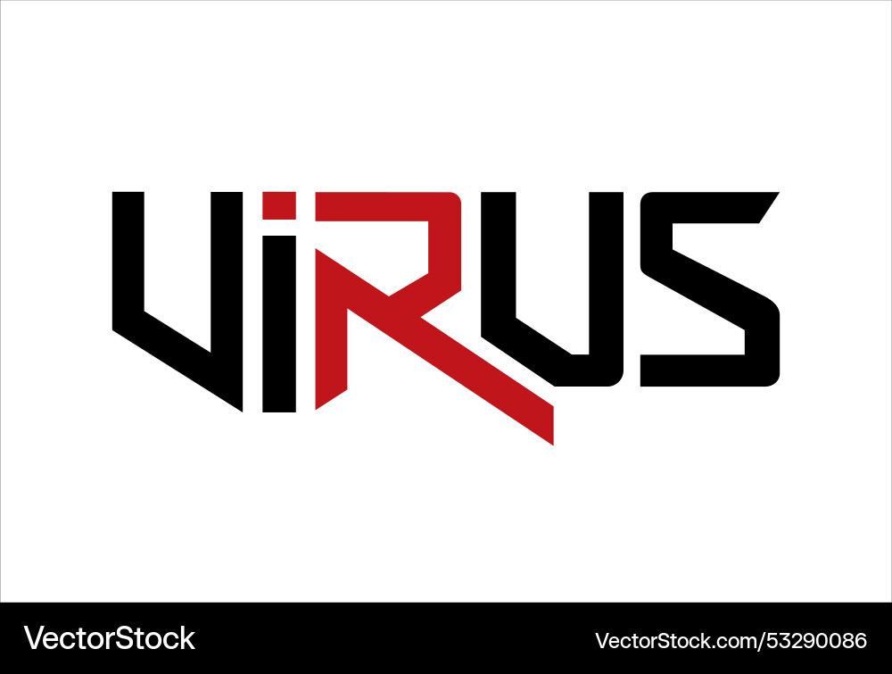 Virus typography logo icon design Royalty Free Vector Image