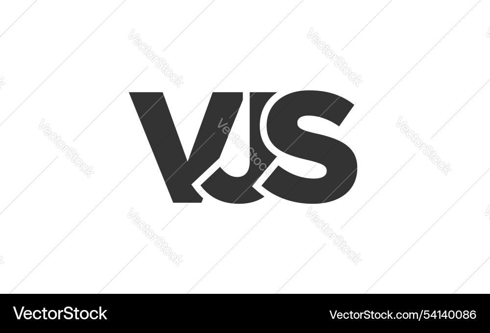 Vjs logo design template with strong and modern Vector Image