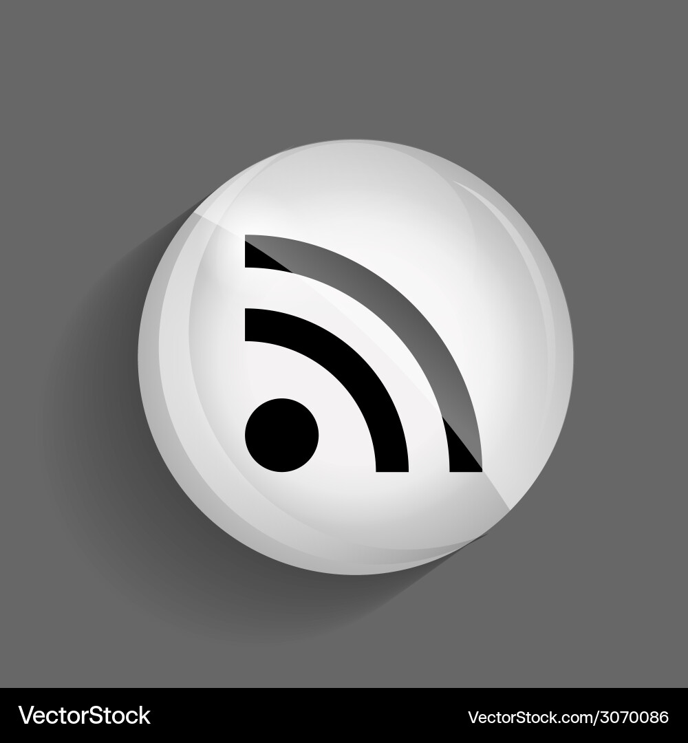 Wi-fi glossy icon Royalty Free Vector Image - VectorStock