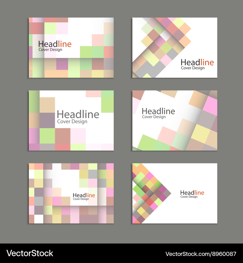 Abstract square pattern brochure Royalty Free Vector Image