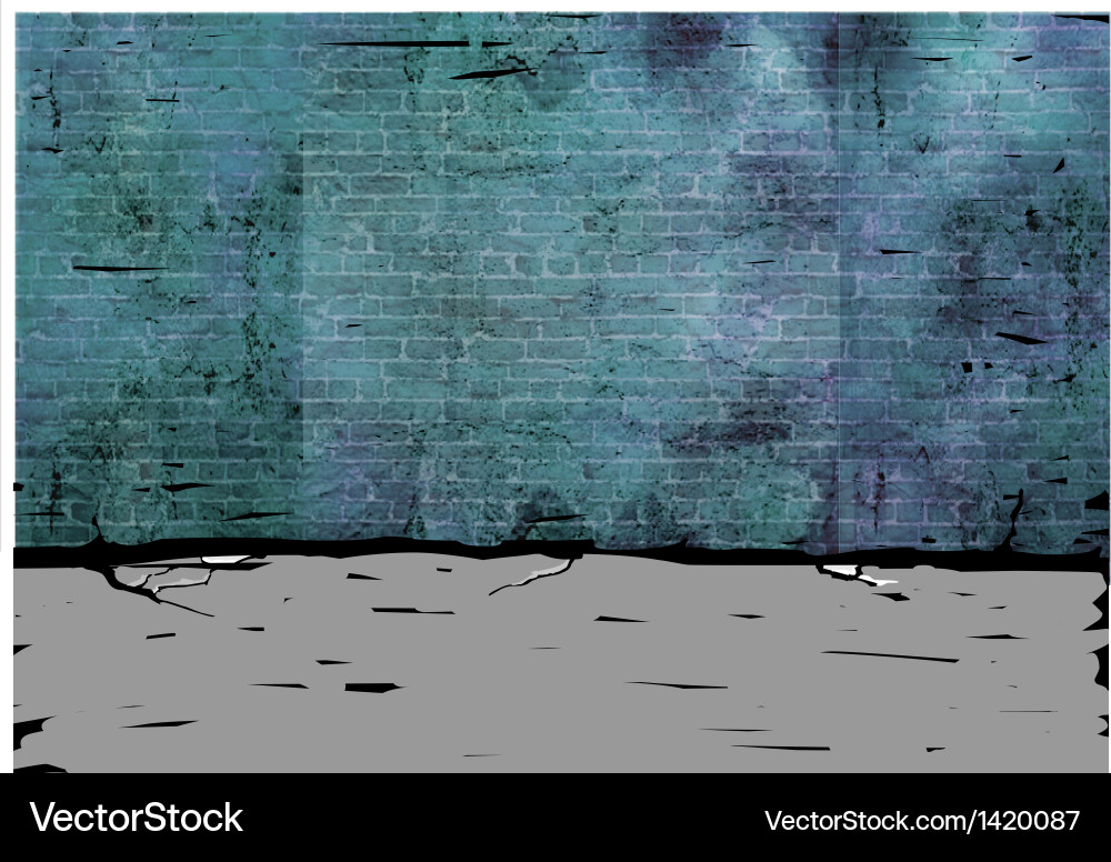 Alleyway brick wall Royalty Free Vector Image - VectorStock