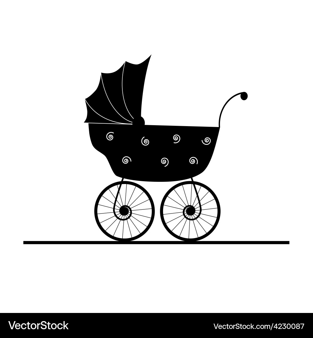 Baby stroller cartoon Royalty Free Vector Image