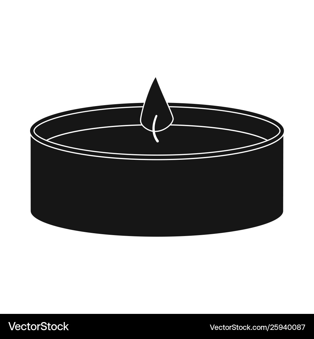 Candle and wick icon Royalty Free Vector Image