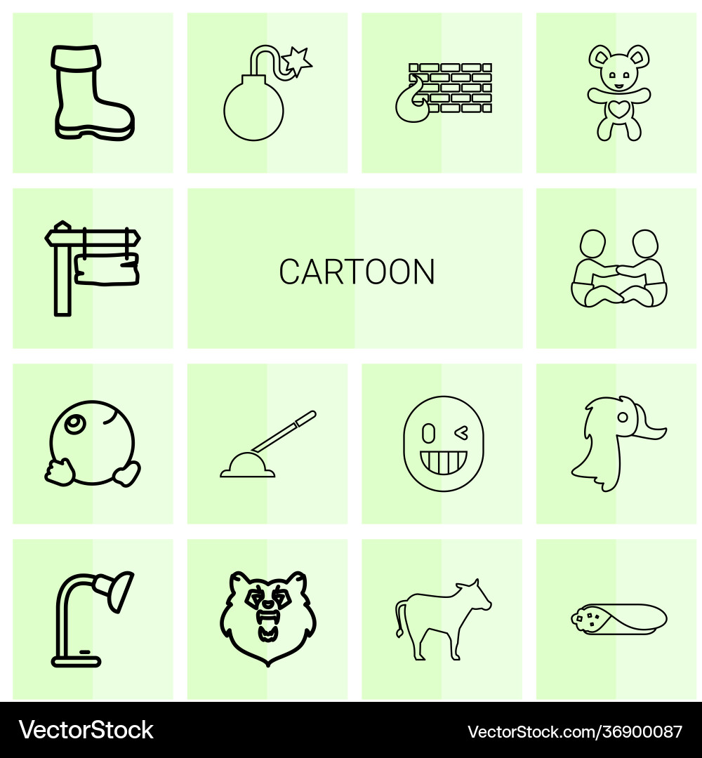 Cartoon icons Royalty Free Vector Image - VectorStock