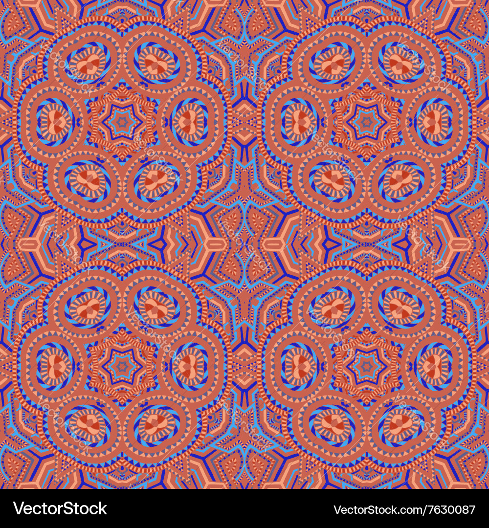 Colored hand drawn psychedelic entangle pattern Vector Image