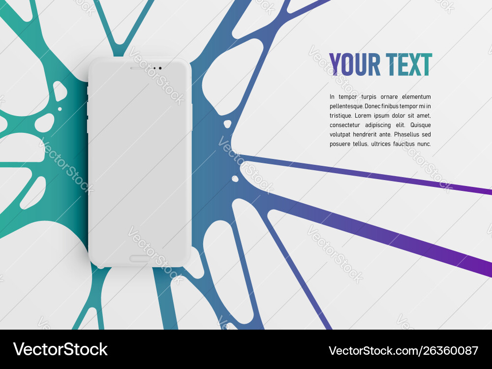 Colorful smartphone template for advertising Vector Image