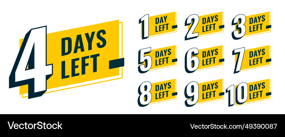Countdown days left timer template for online sale