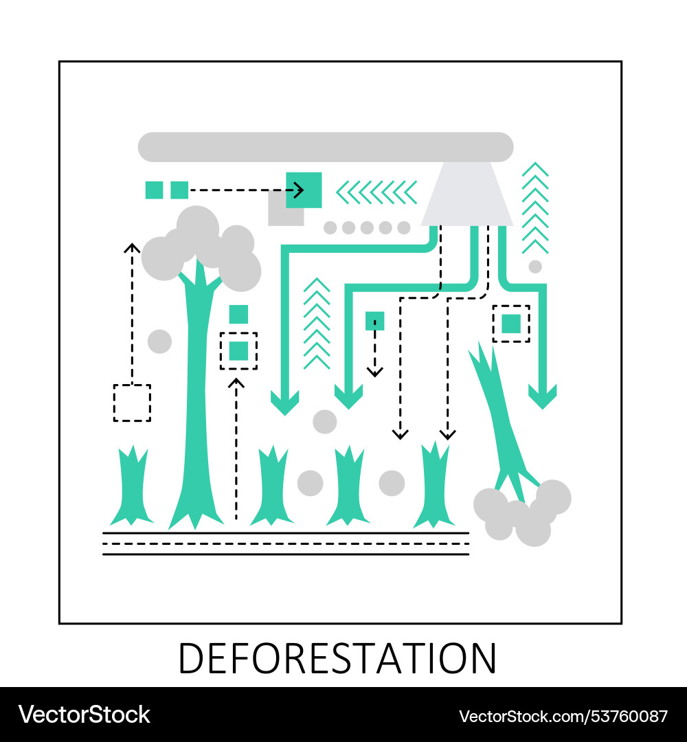 Deforestation natural problem Royalty Free Vector Image