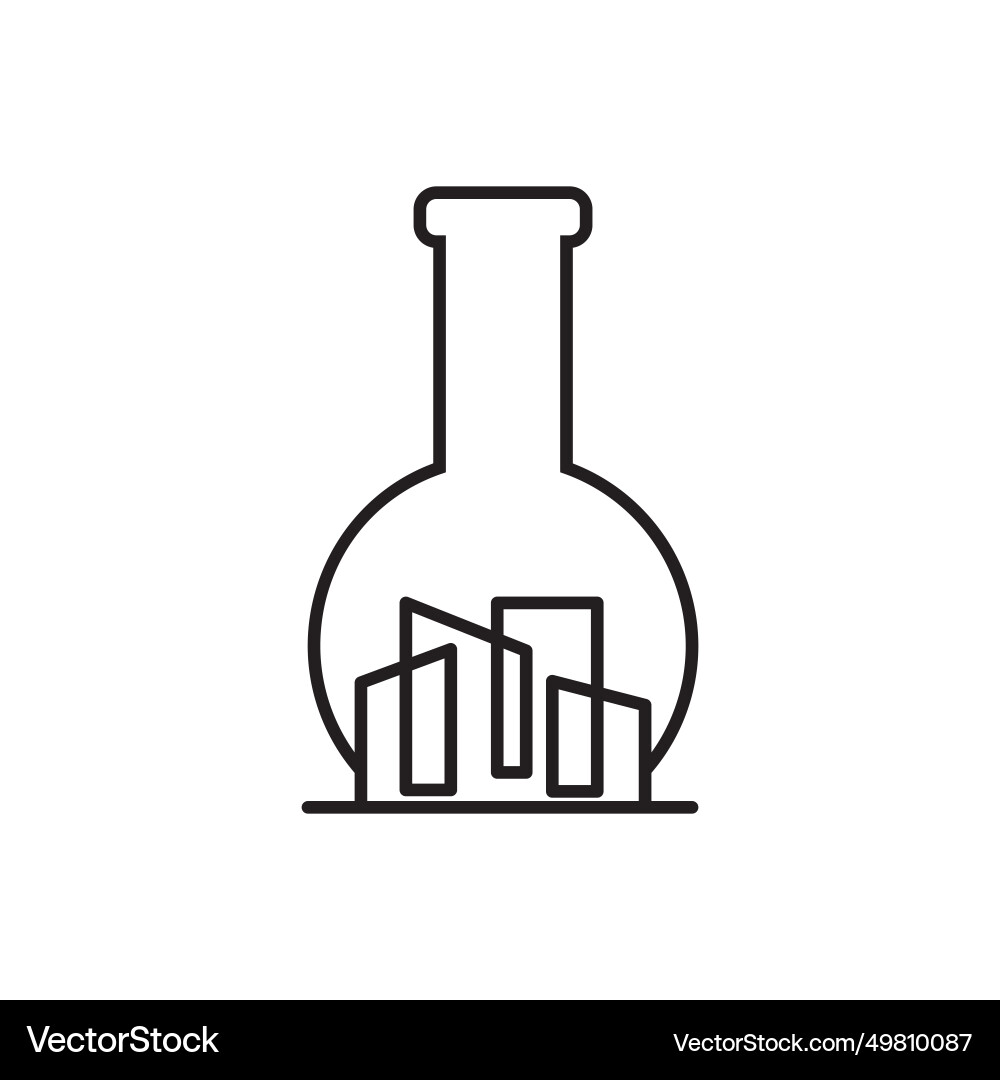 Factory lab logo design Royalty Free Vector Image