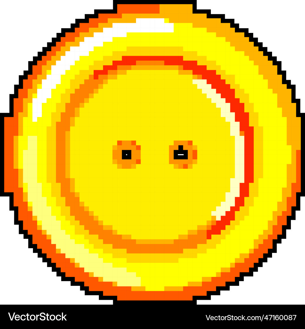 Fashion sewing button game pixel art Royalty Free Vector