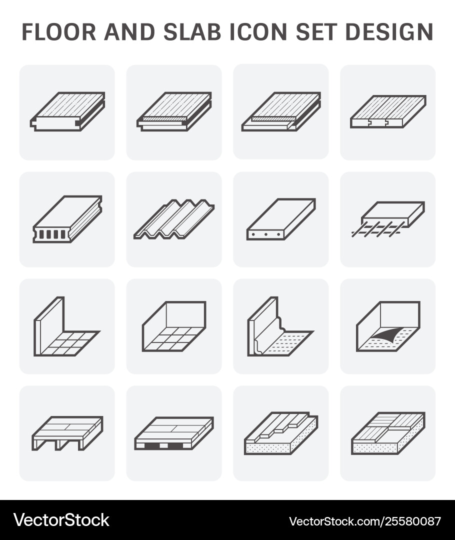 Floor slab icon Royalty Free Vector Image - VectorStock