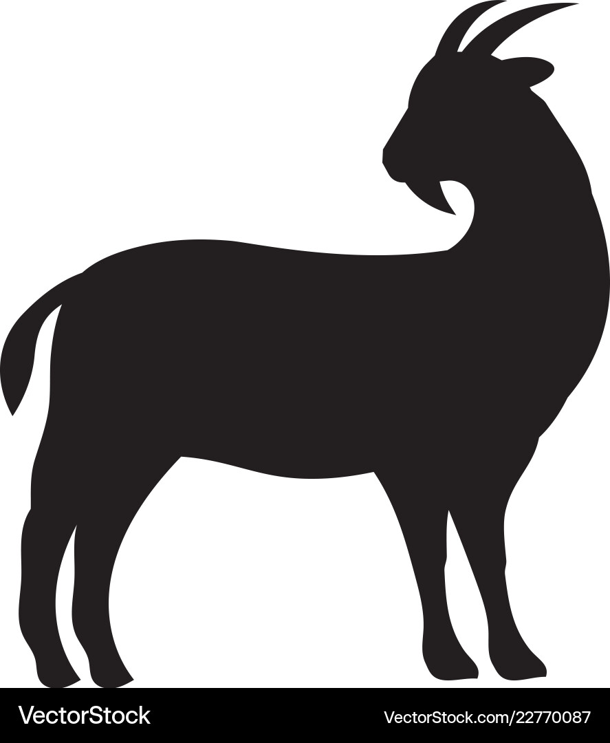 Goat logo template icon Royalty Free Vector Image