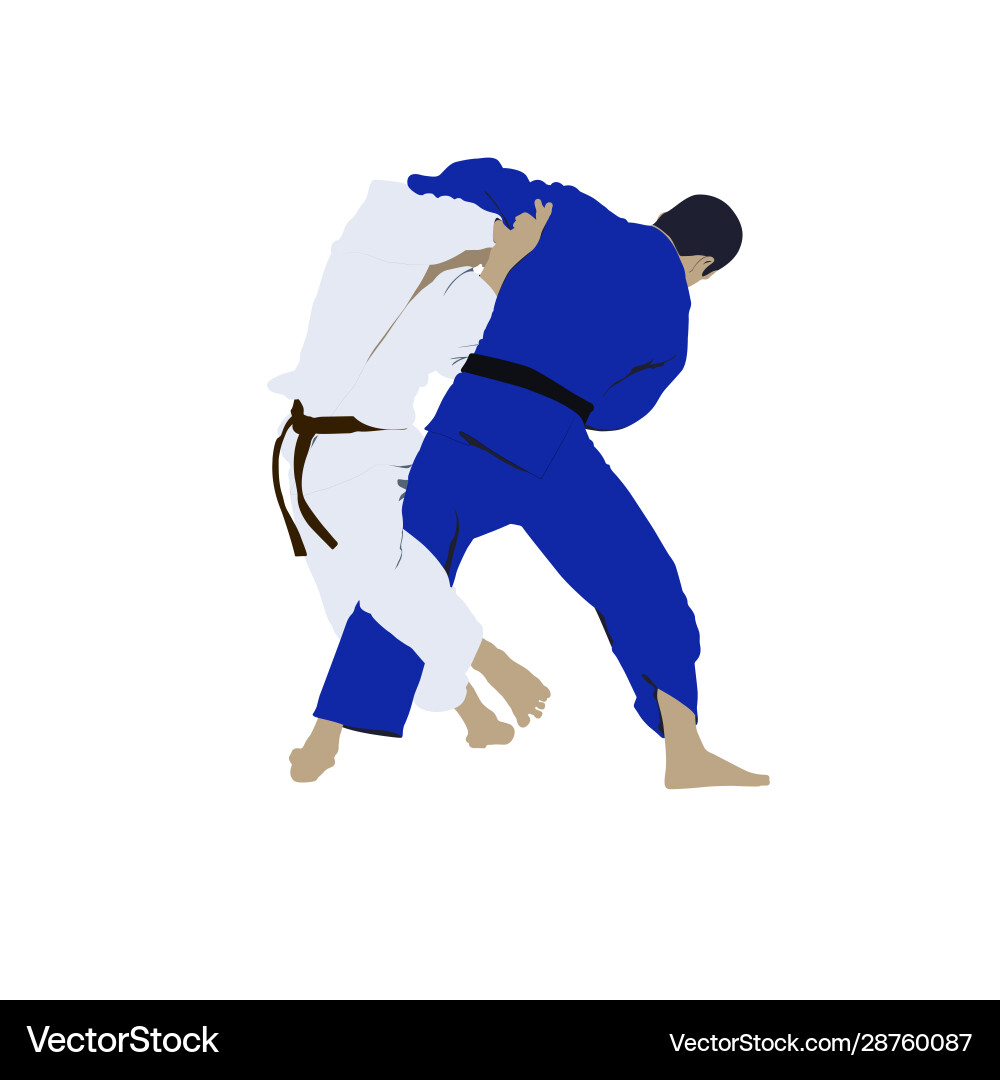 Judo wrestling fight Royalty Free Vector Image
