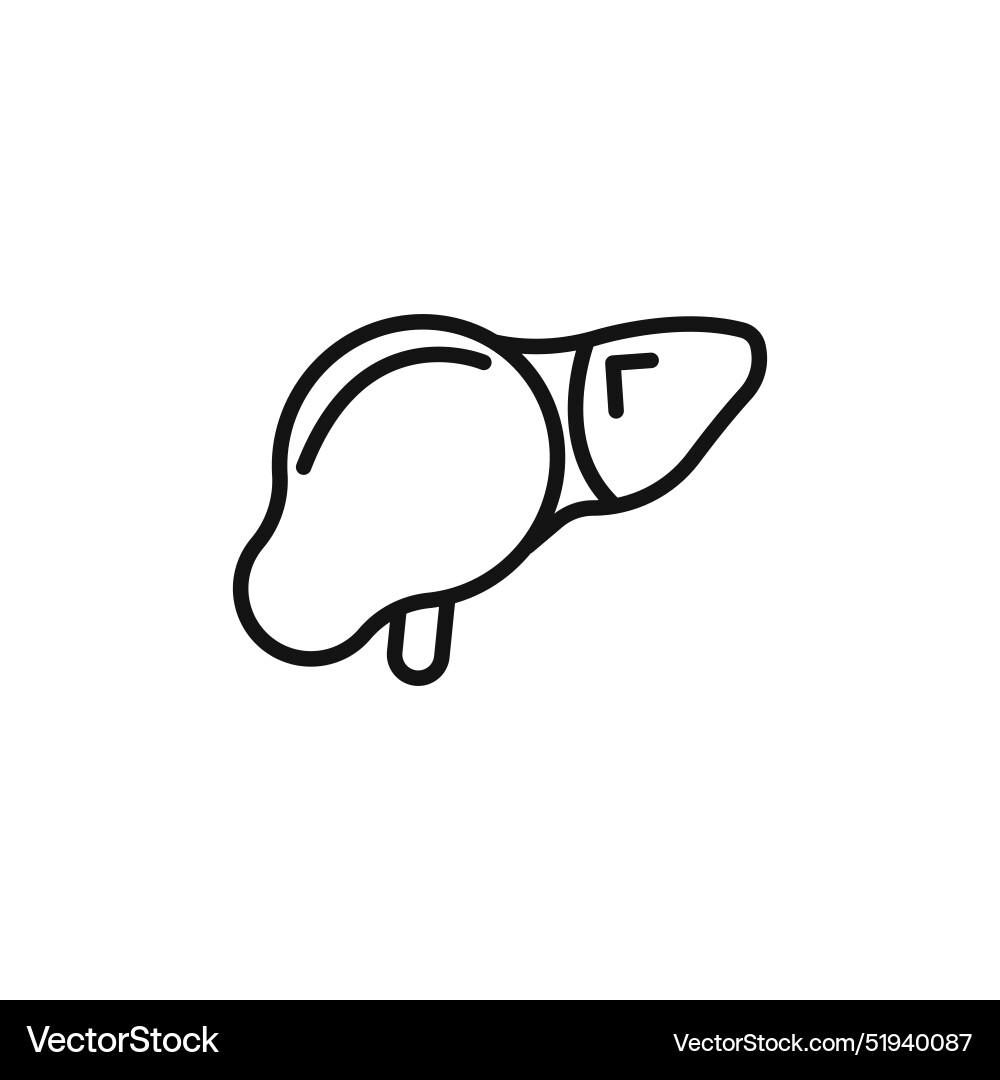 Liver icon logo sign outline Royalty Free Vector Image