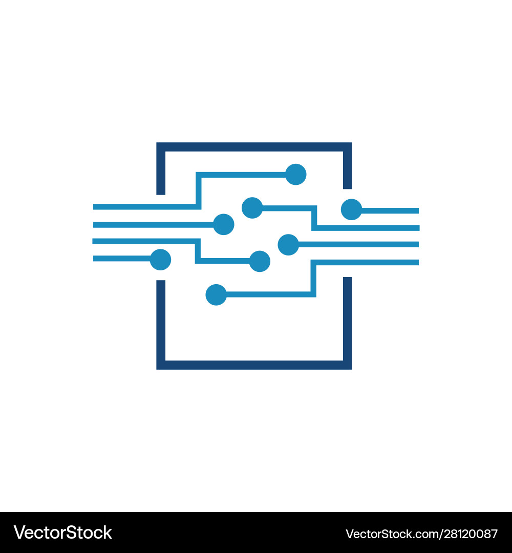 Modern Network Connection Logo Royalty Free Vector Image