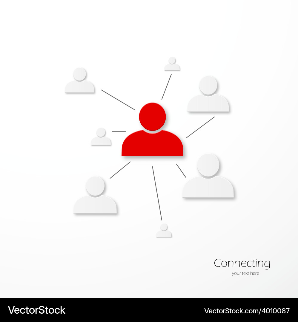 People network connection Royalty Free Vector Image