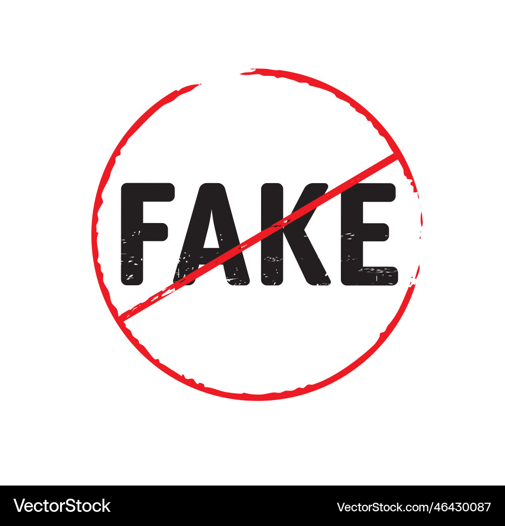 Red stamp and text fake news Royalty Free Vector Image