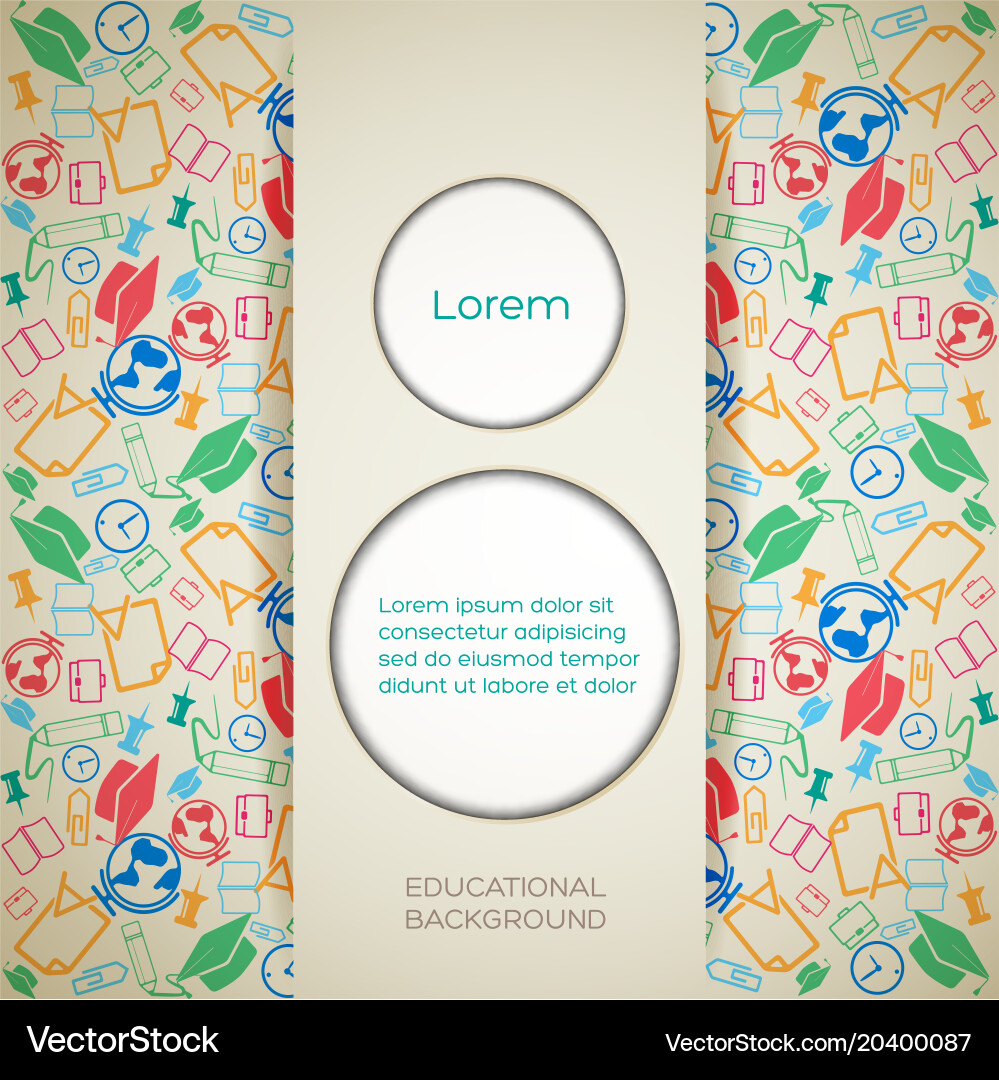 School light background Royalty Free Vector Image