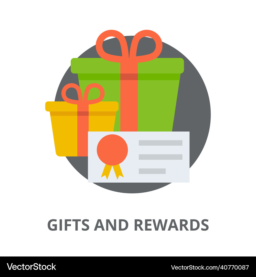 Shopping rewards Royalty Free Vector Image - VectorStock