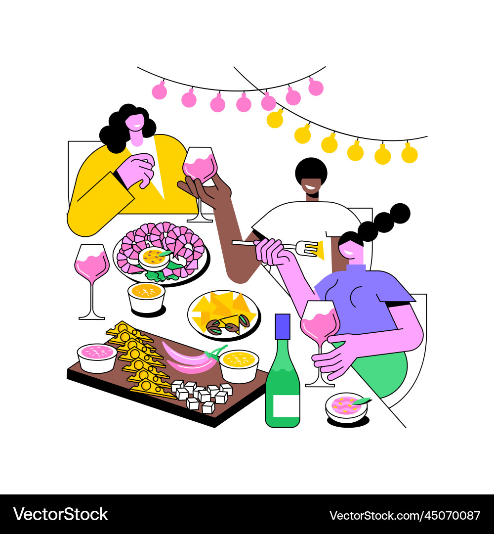 Tapas and snacks isolated cartoon Royalty Free Vector Image