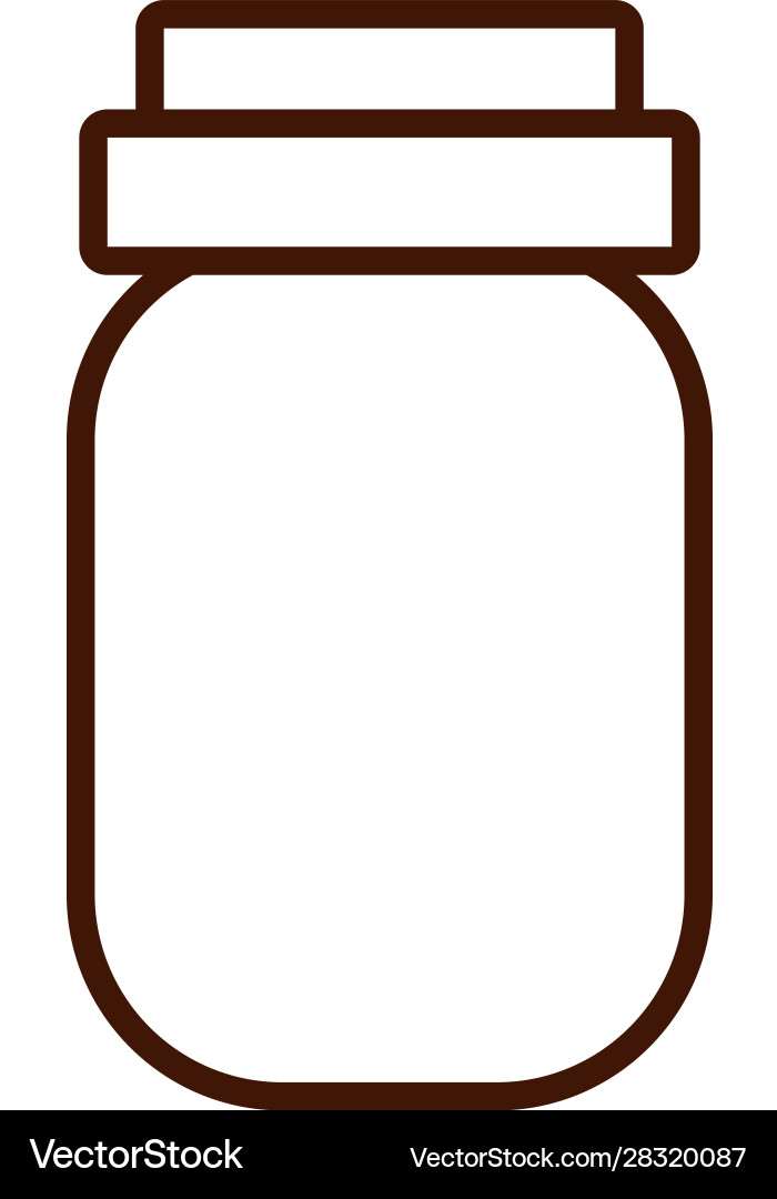 Thanksgiving preserve jar isolated icon Royalty Free Vector