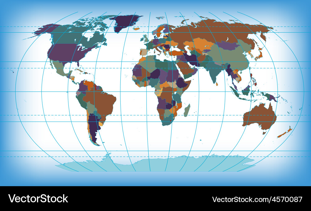 World Map Illustration Royalty Free Vector Image
