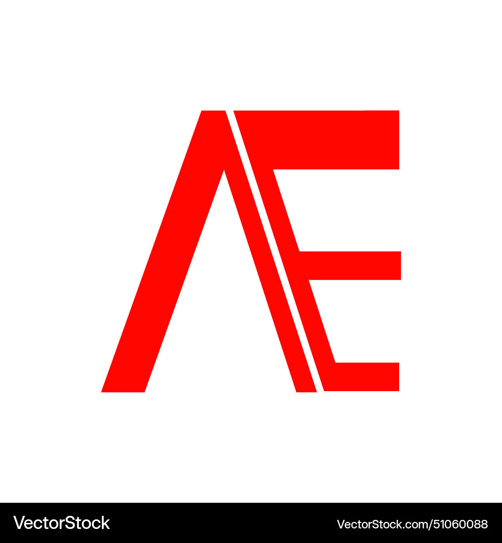 Ae letter logo Royalty Free Vector Image - VectorStock