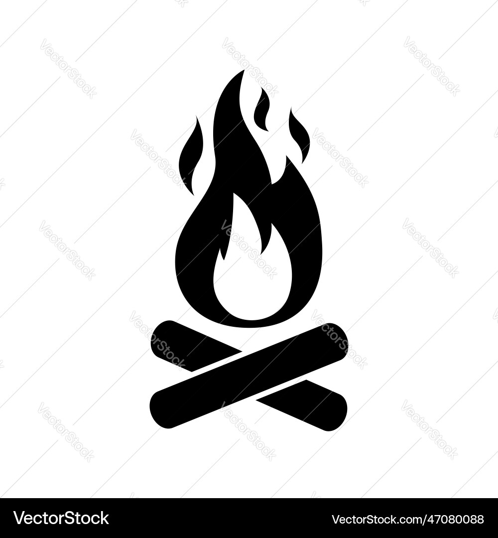 Campfire symbol Royalty Free Vector Image - VectorStock