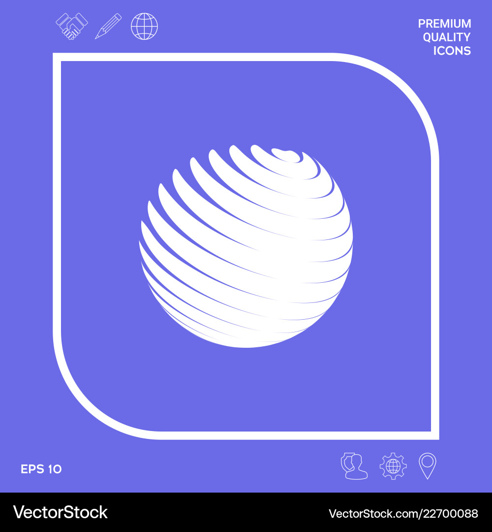 Earth logo symbol graphic elements Royalty Free Vector Image