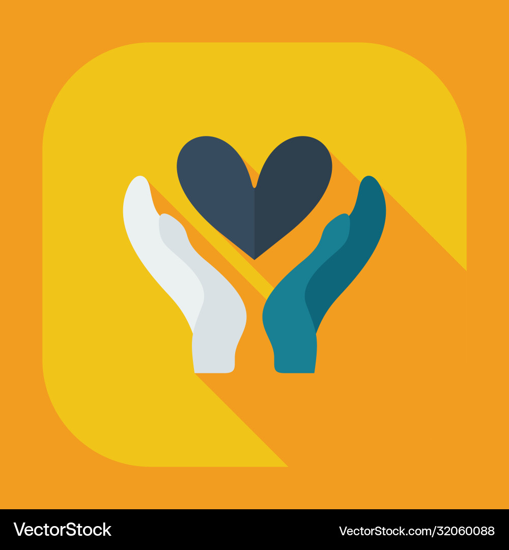 Flat modern design with shadow icons cherish Vector Image