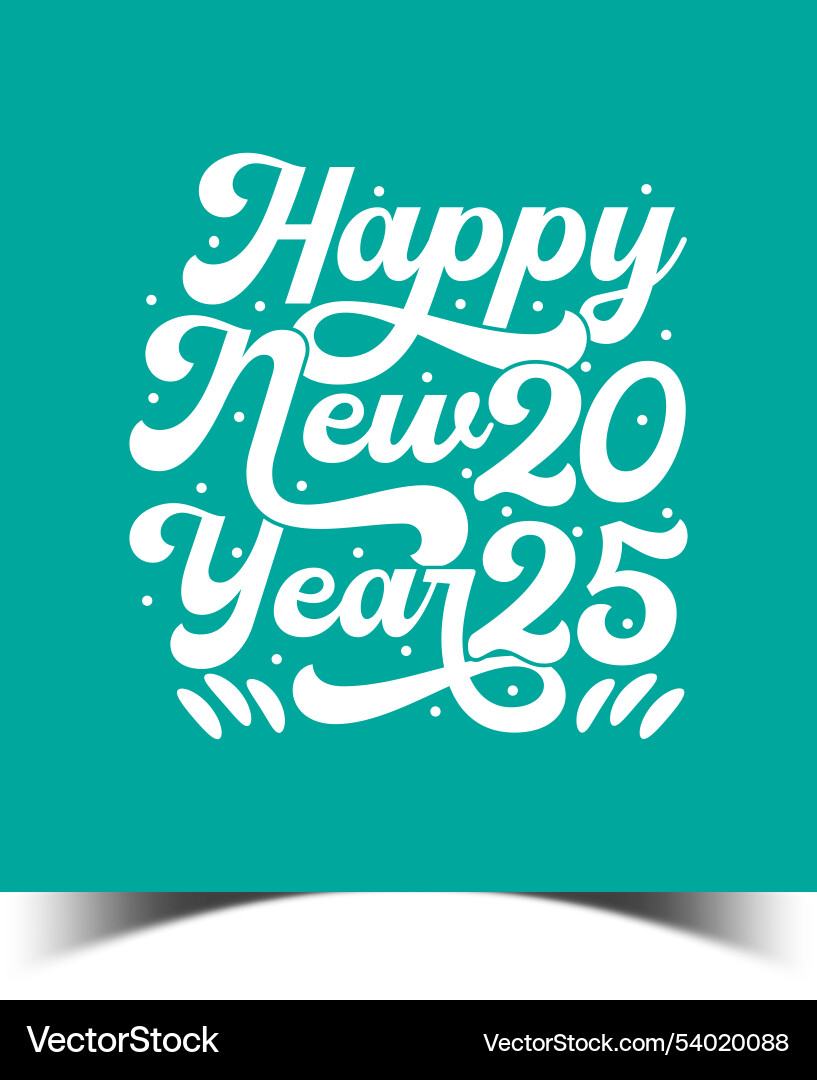 Happy new year 2025 banner design template Vector Image
