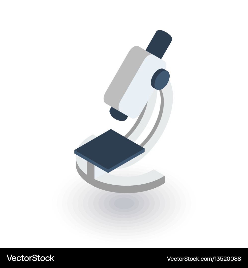 Microscope Isometric Icon Royalty Free Vector Image